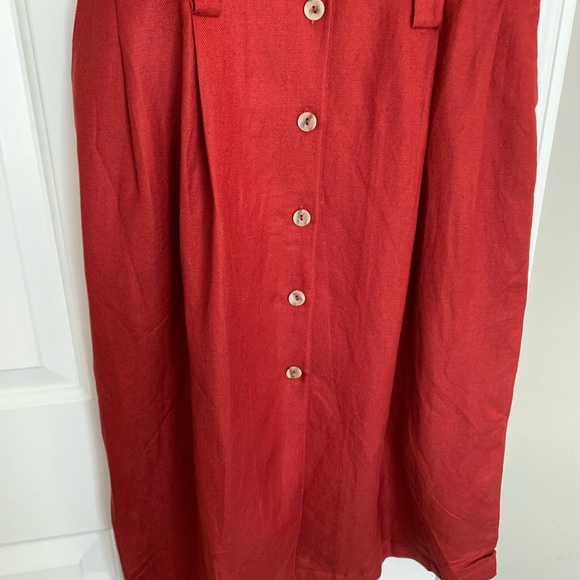 Dresses | French Linen Red Dress | Poshmark